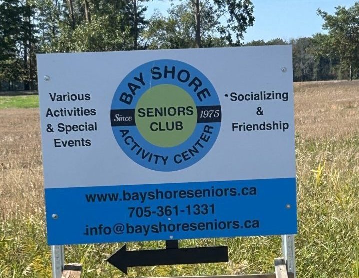 Bay Shore Seniors' Club Directional Sign - Bayshore Seniors